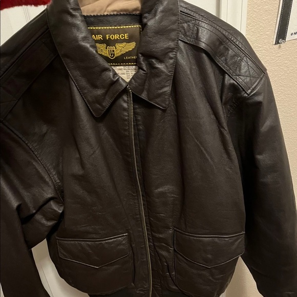 Jackets & Coats | Leather Bomber Jacket Air Force Brand | Poshmark